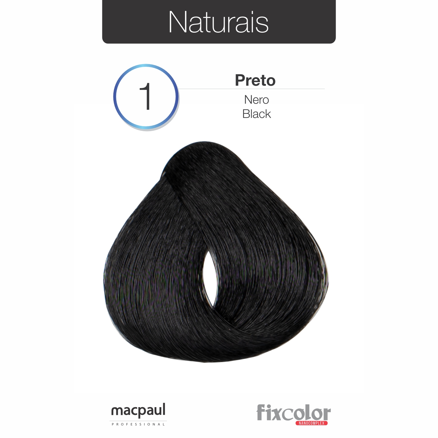 Fix Color 1 Preto 60gr - Macpaul Professional