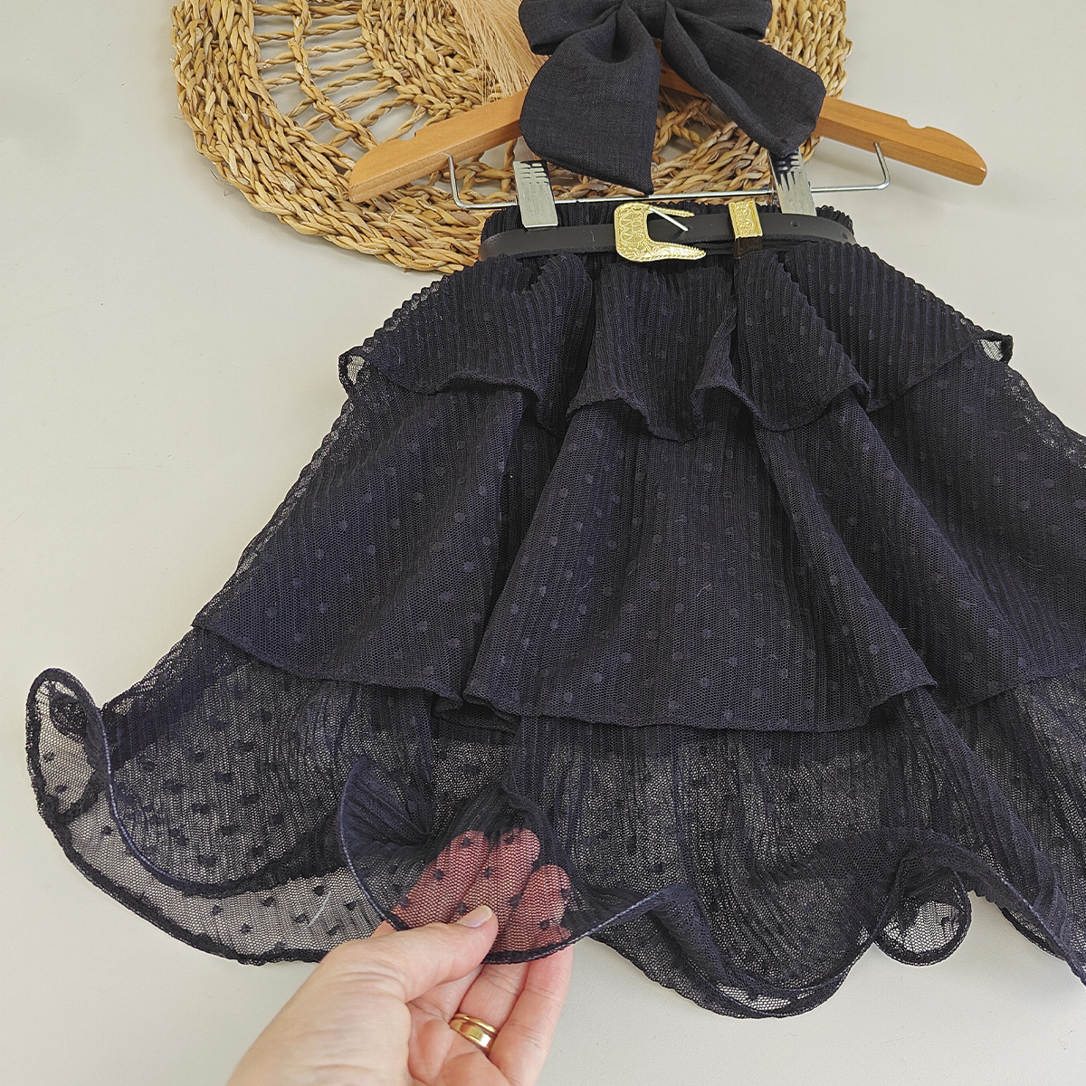 Saia Janaina em Tule Preta 04 ao 12 - Maria Sininho - infantil 02 ao 10