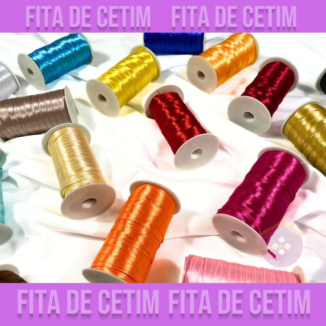 Fita de Cetim Lisa - 7mm - Rolo C/100 Metros COR: ROSA-BEBE - Casa ...