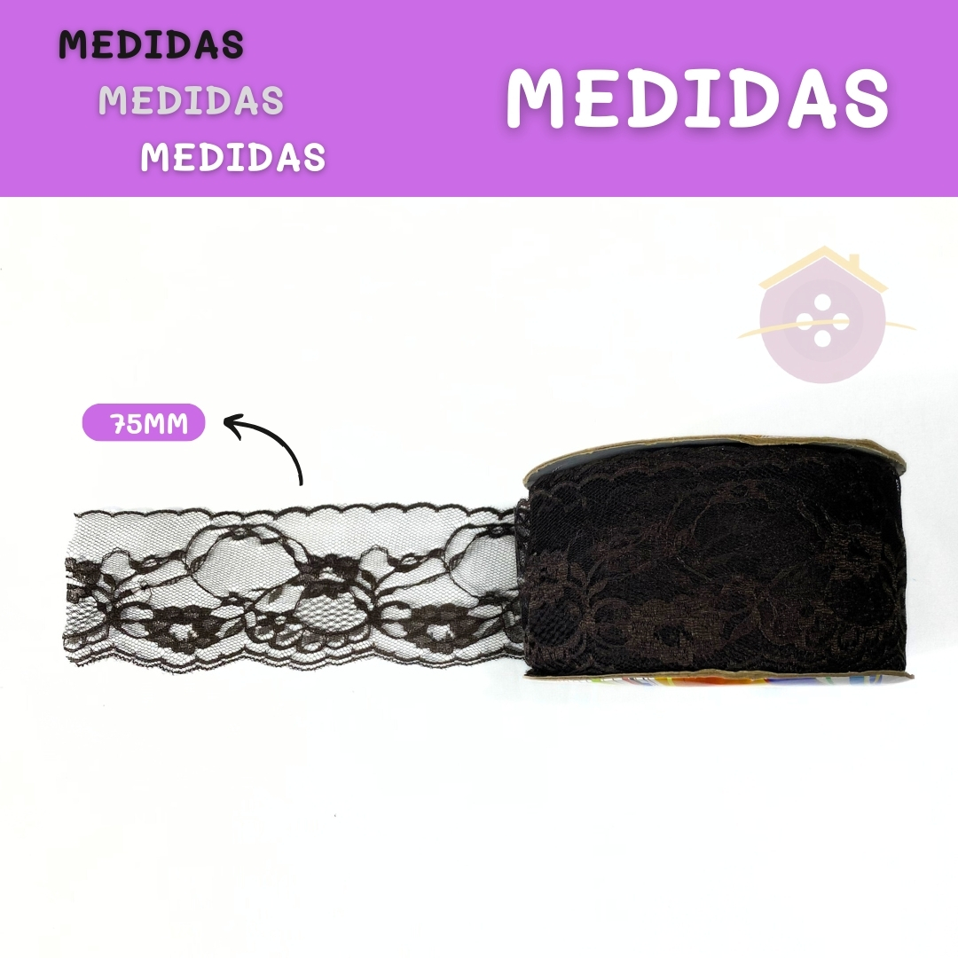 Renda De Poliamida R004 - 75mm - Rolo C/ 50 Mts Cor:Roxo-218 - Casa ...