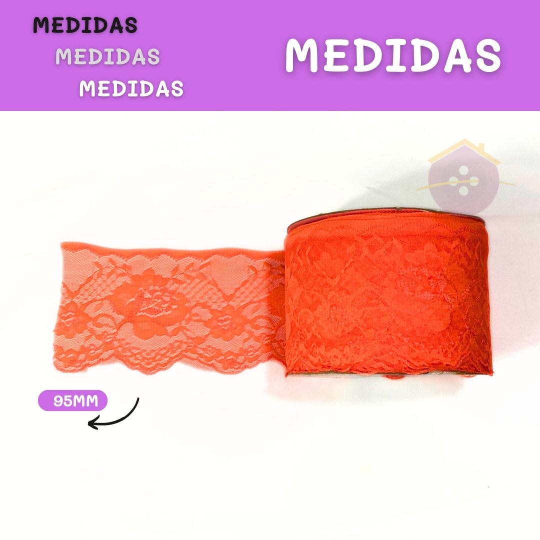 Renda De Poliamida R005 - 90mm - Rolo C/ 50 Mts - Cor:Marrom-Cafe-294 ...