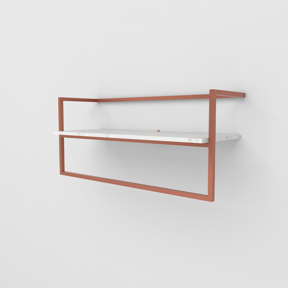 Arara de Parede com Prateleira Modelo Paris TY 100cm - Metalon Premium ...