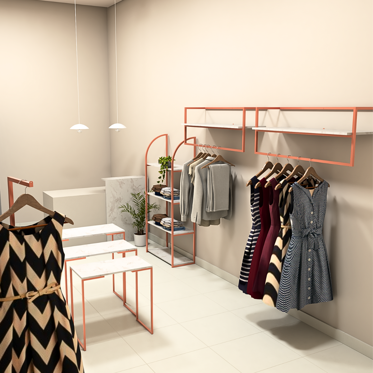 Kit Loja Completa Pronta Europa | Araras e Expositores Metalon Premium - Metalon Premium ...