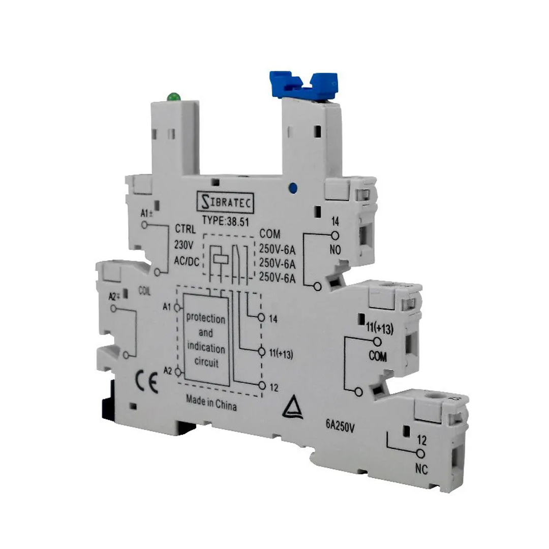 KIT 5 BASE RELE ACOPLADOR FINO 38,51- 220V SIBRATEC - Elétrica Suzuki