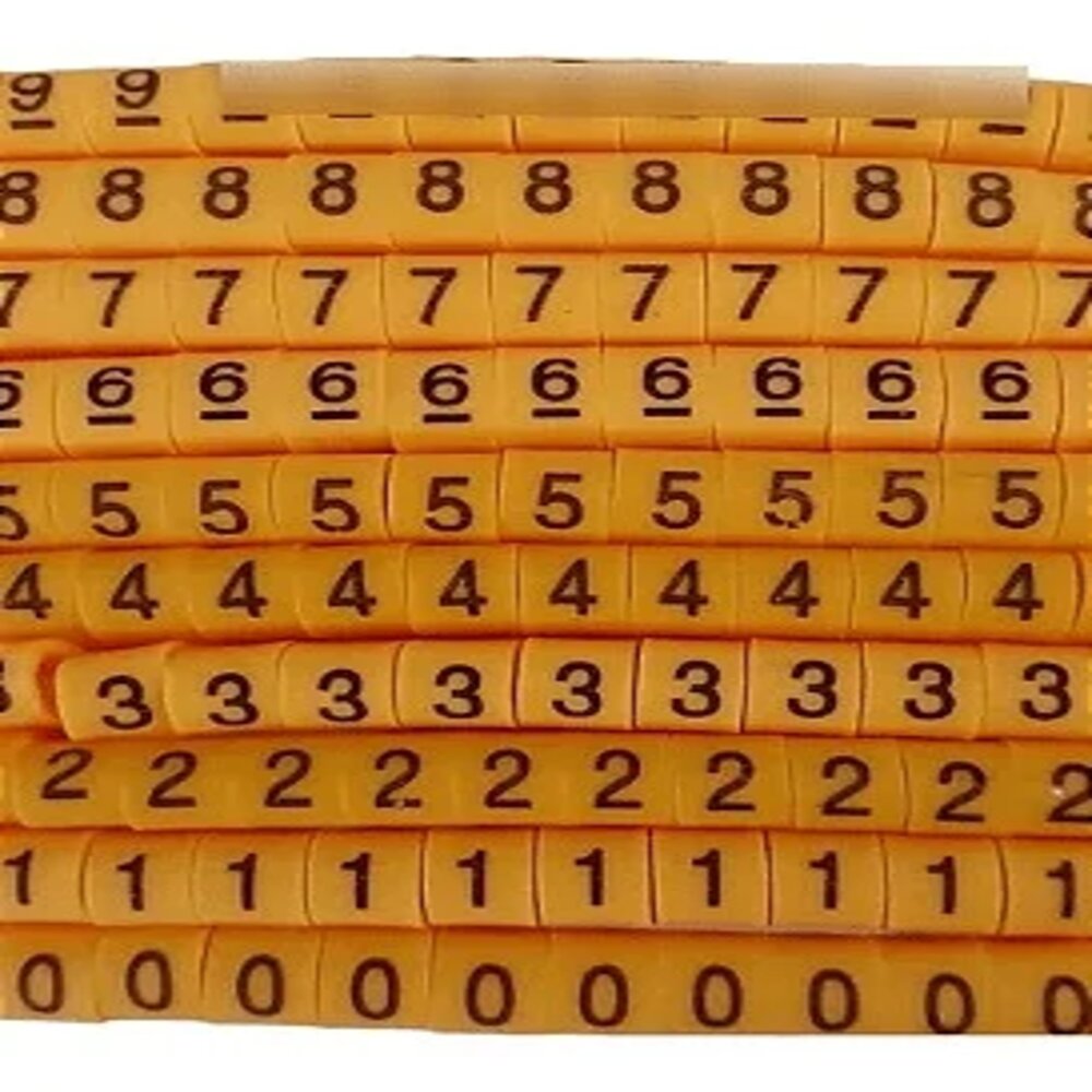ANILHAS PARA CABO DE REDE 5000PCS NUMEROS 0-9 - Elétrica Suzuki