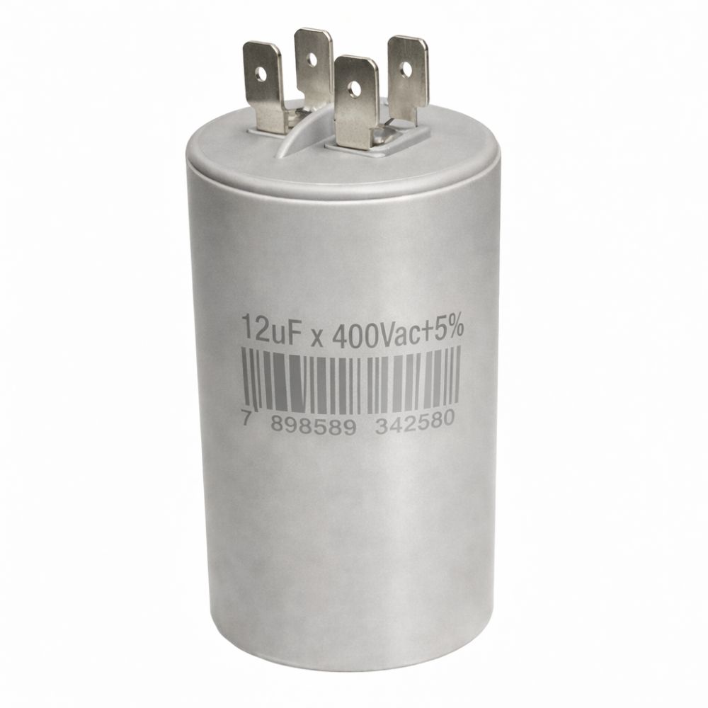 CAPACITOR PERMANENTE 12uF 400V METALIZADO C/ TERMINAL PARA MOTOR ...