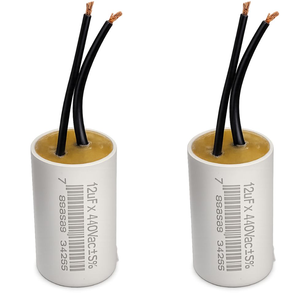 CAPACITOR 2 FIOS METALIZADO 12 UF X 440V TRIO - Elétrica Suzuki