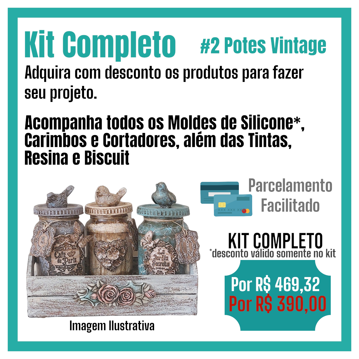 Lu Camilo Store - Kit Potes Vintage Completo - Lu Camilo Store