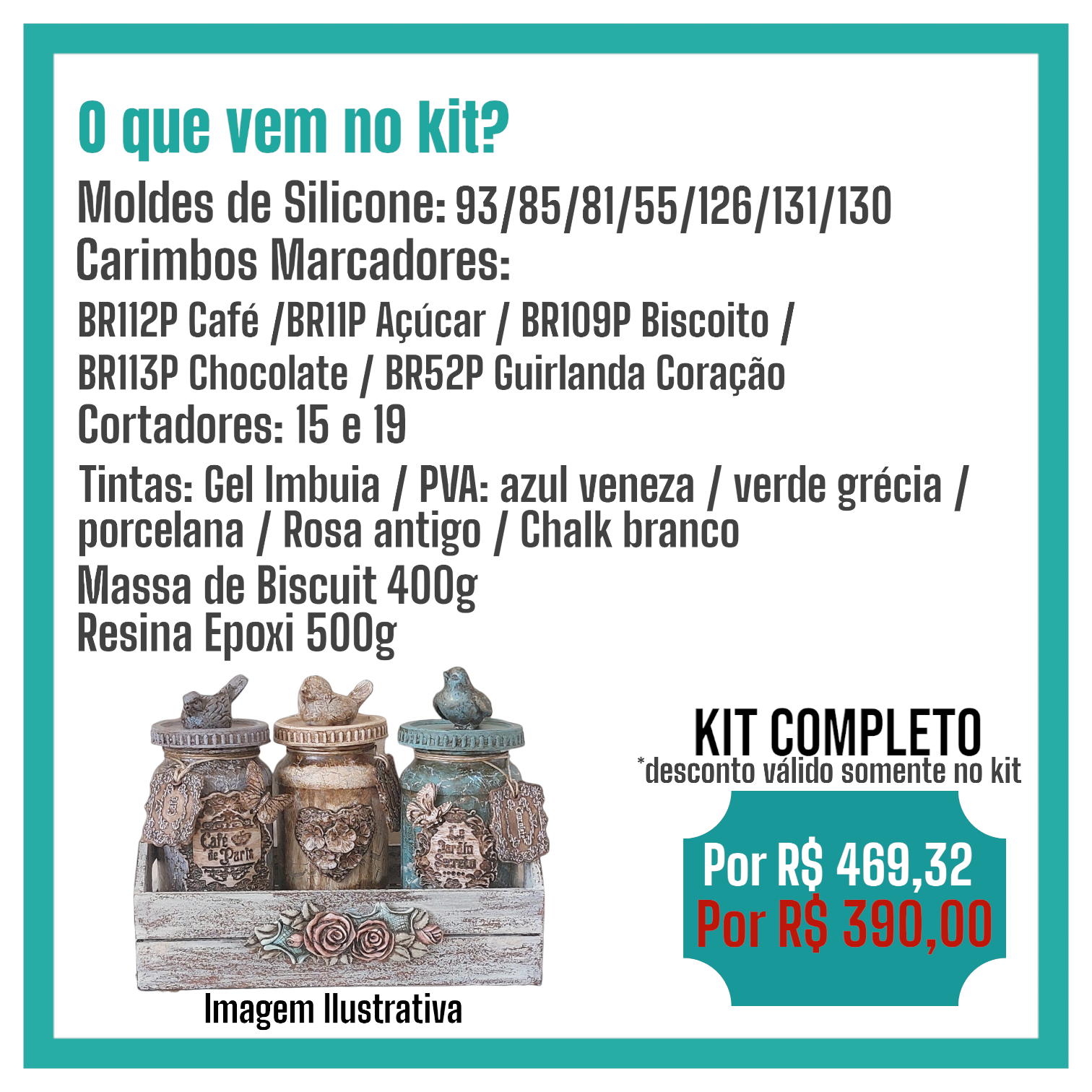 Lu Camilo Store - Kit Potes Vintage Completo - Lu Camilo Store