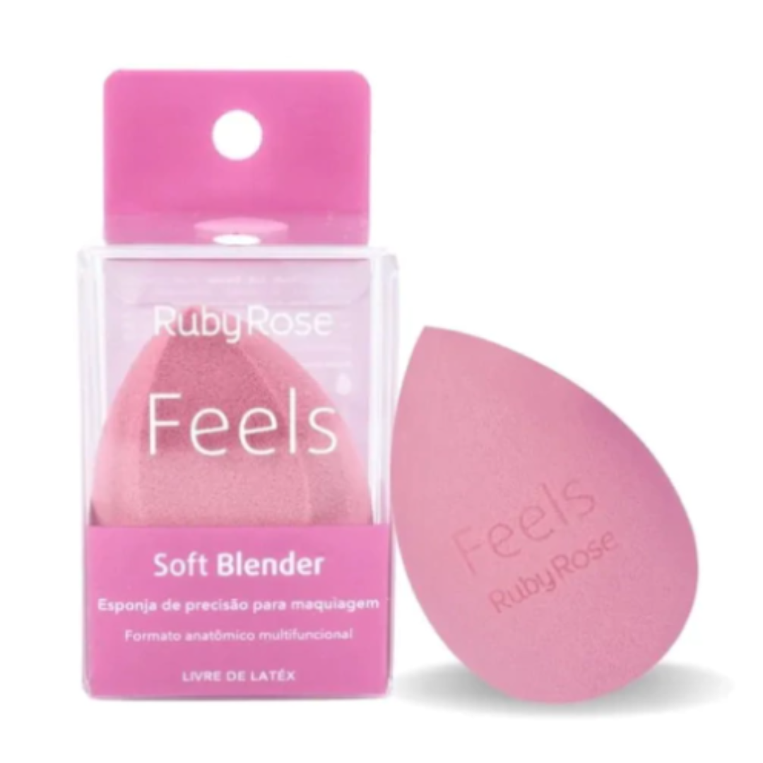 Esponja de Maquiagem Soft Blender Feels - Ruby Rose - Glamour Nacional