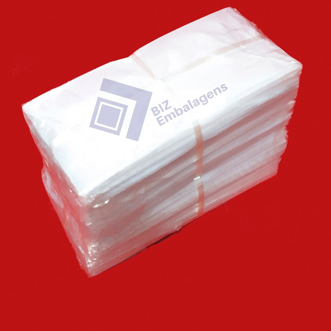 Saco Plástico PEBD 4x12x0,09 - Biz Embalagens