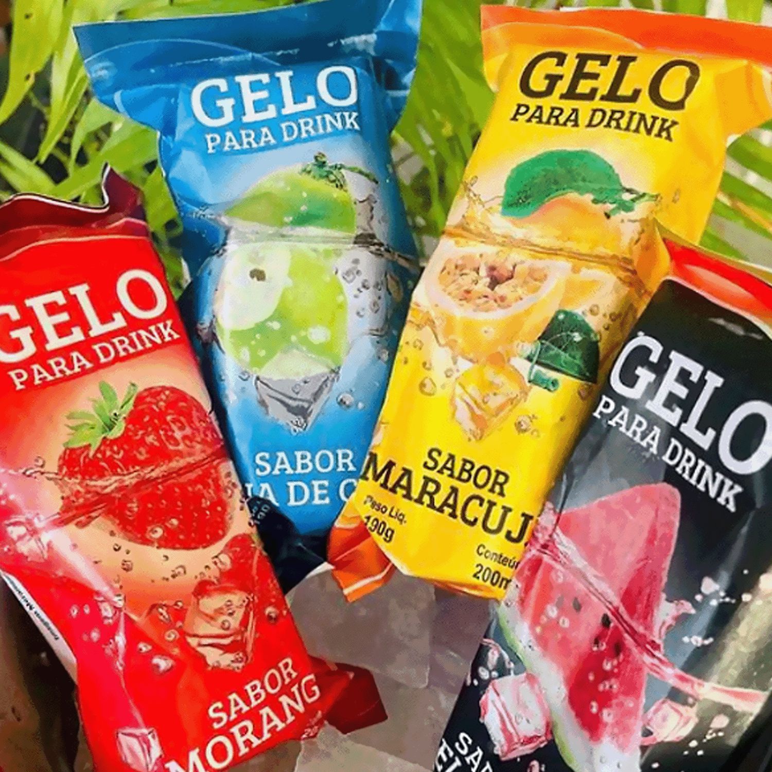 Embalagem Saco BOPP PEROLIZADO para Gelo Saborizado - Biz Embalagens