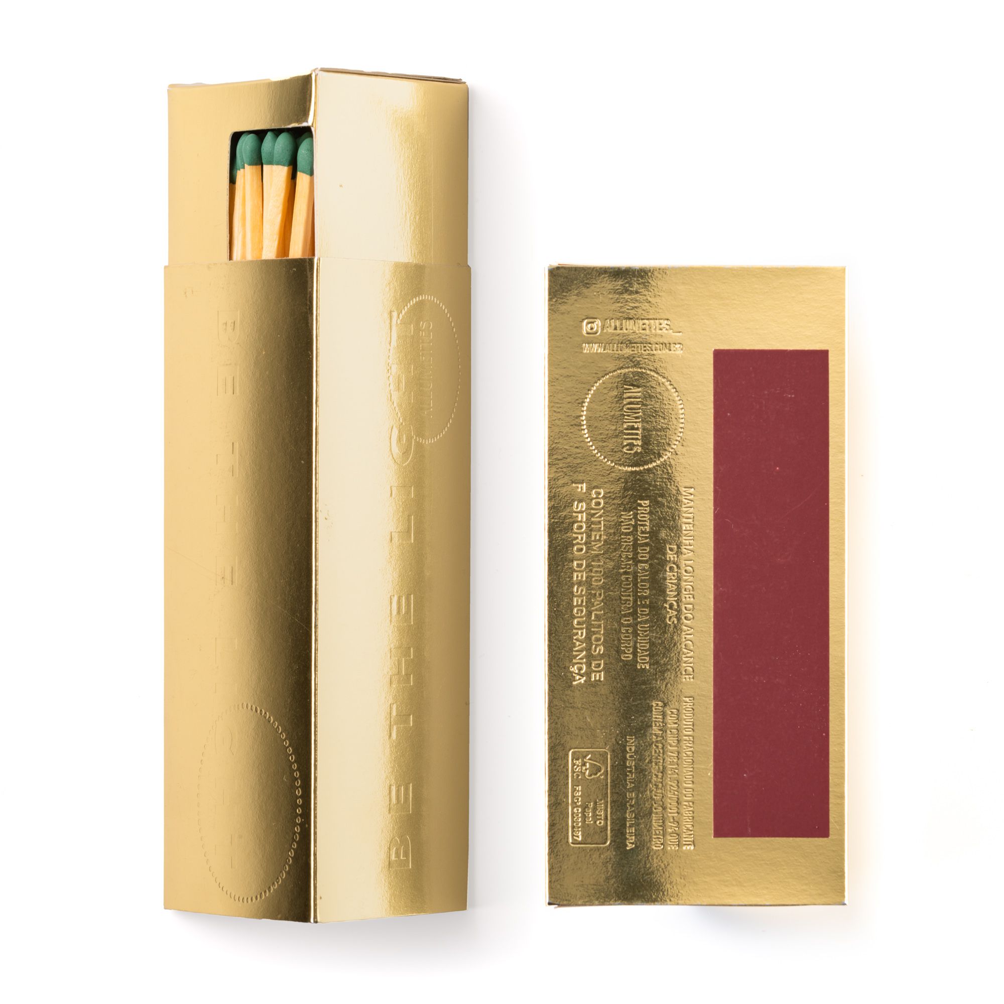 CAIXA LIGHT DOURADA ALLUMETTES - Allumettes