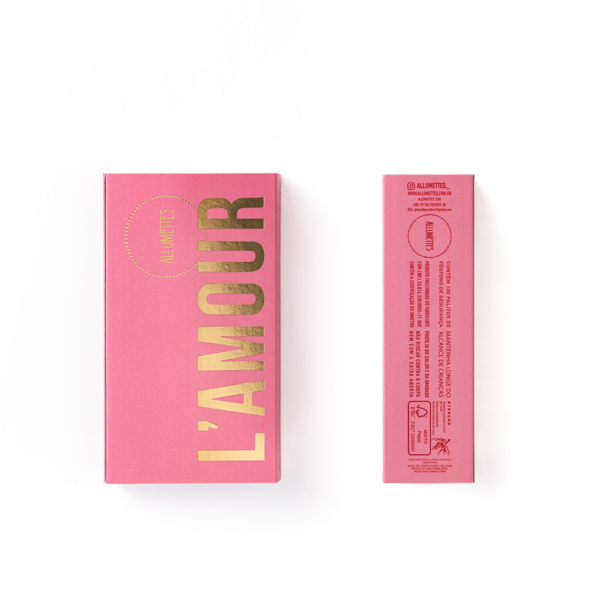CAIXA L'AMOUR ROUGE ALLUMETTES - Allumettes