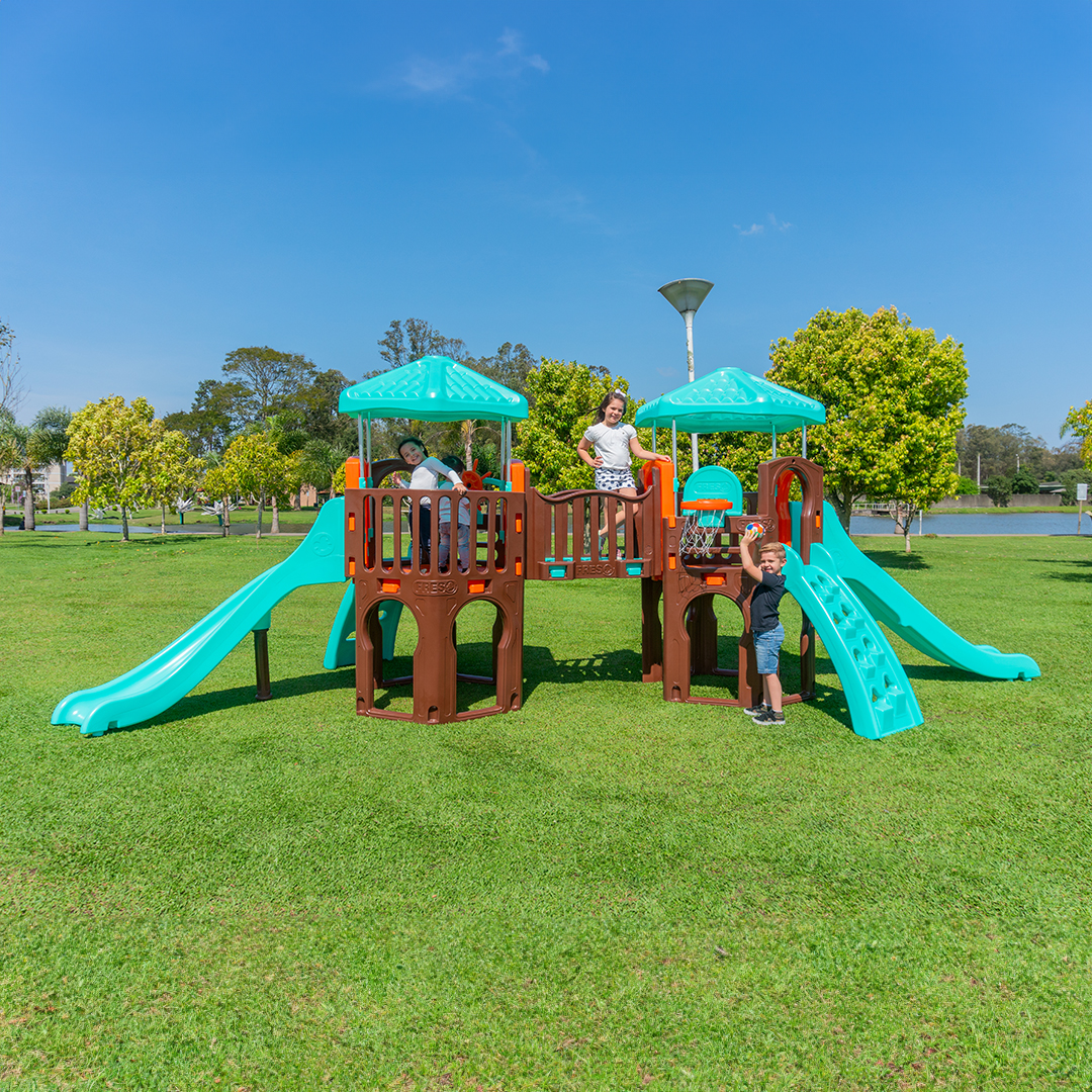 Playground Eco Spring Plus com Escorregador Infantil Freso - Freso ...