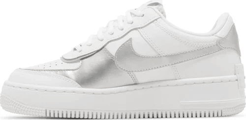 NIKE AIR FORCE 1 SHADOW ' WHITE METALLIC SILVER ' - Os melhores ...