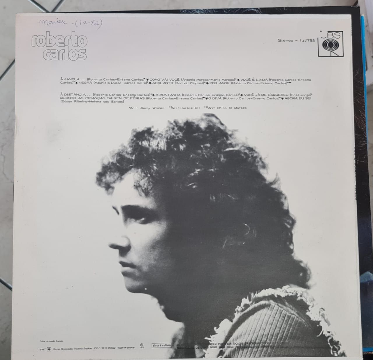 Disco de Vinil Roberto Carlos 1972 Interprete Roberto Carlos (1972 ...