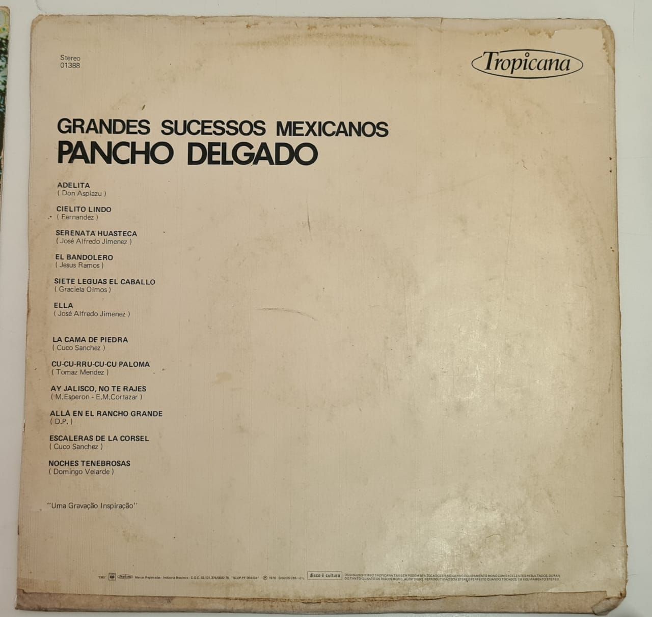 Disco de Vinil Pancho Delgado - Grandes Sucessos Mexicanos (1980 ...