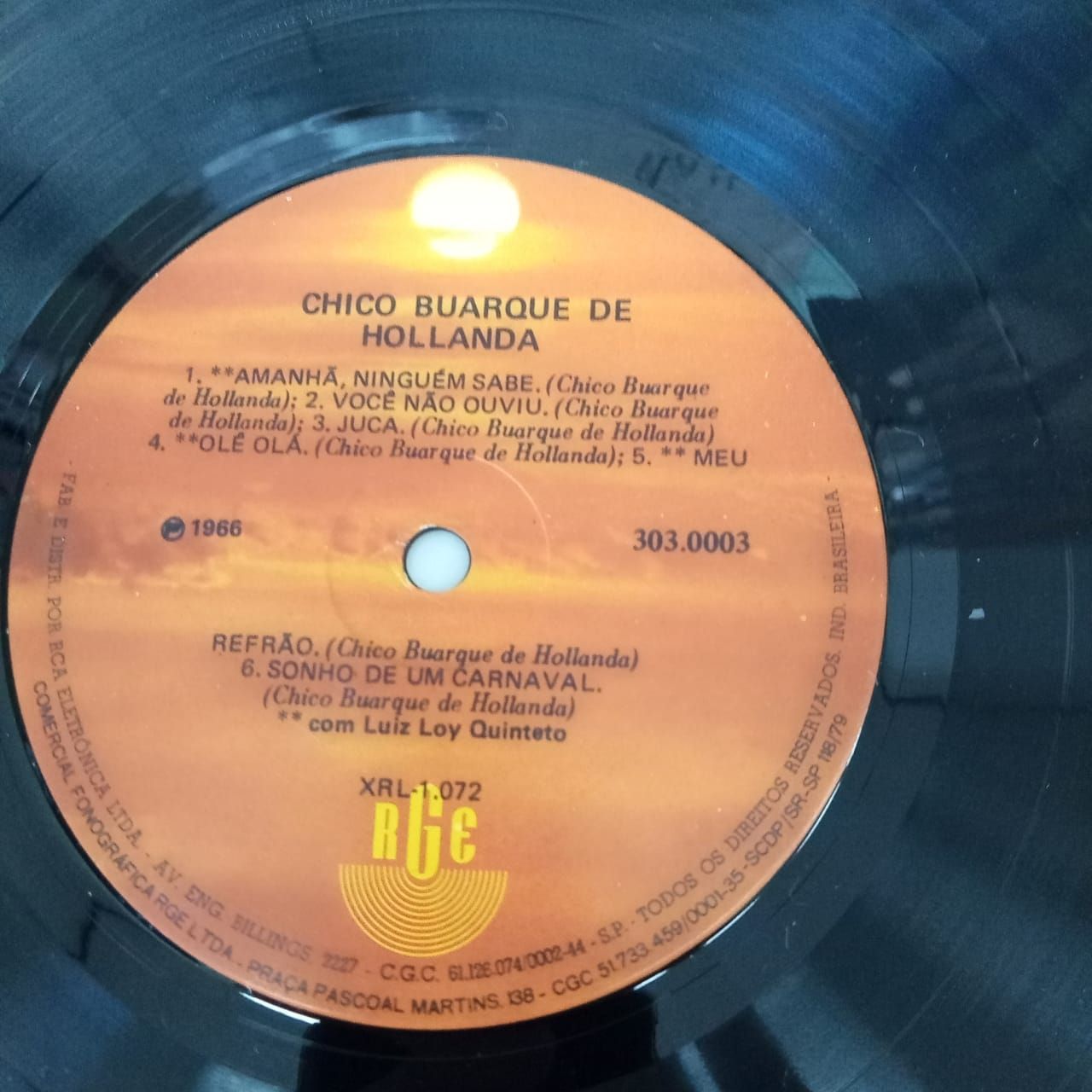 Disco de Vinil Chico Buarque de Holanda 1966 Interprete Chico Buarque ...