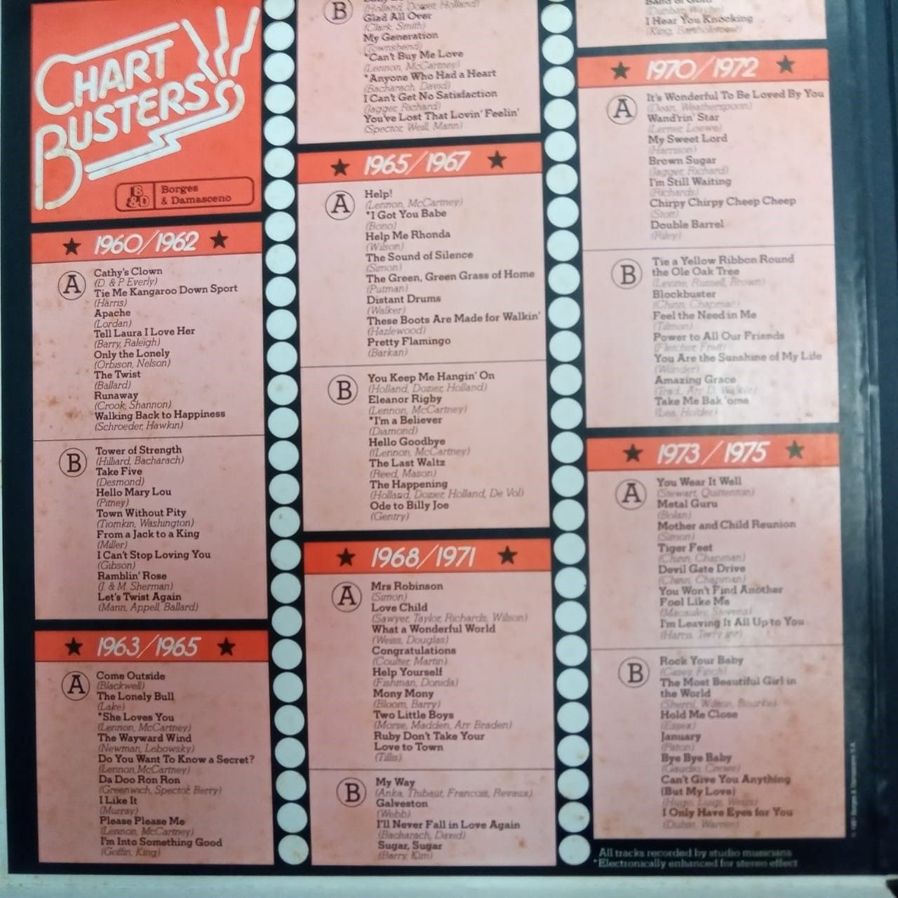 Disco de Vinil Chart Busters - Album com Cinco Discos /varias Décadas ...