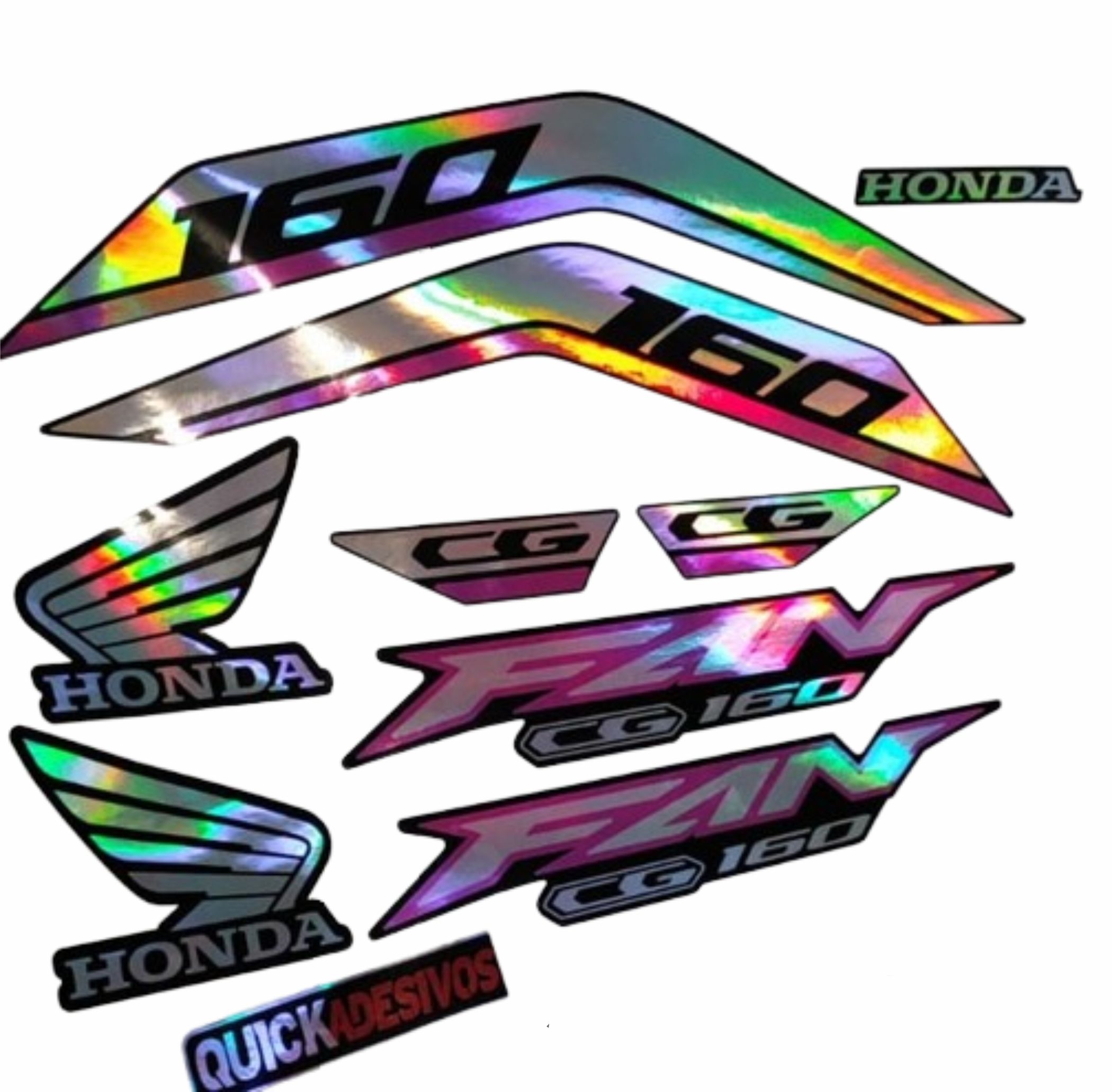 ADESIVO HOLOGRÁFICO FAN 160 CORES - QUICK ADESIVOS