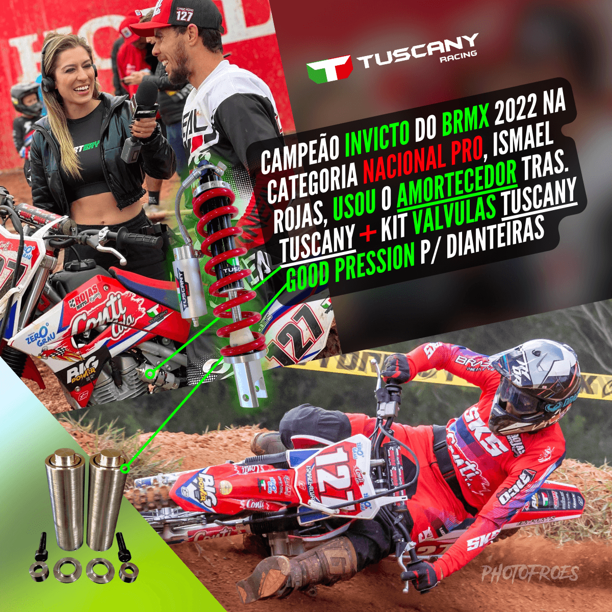 AMORTECEDOR TUSCANY RACING P/ HONDA CRF 230F OU 250F - Tuscany Racing Shop