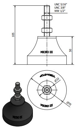 Sapata Micro 3 - Base Motores e Acessórios