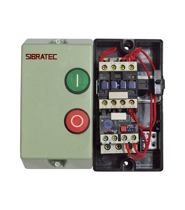 Chave de Partida Direta QCX2-092 220V - 0,33CV Monofásico ou 0,75/1CV Trifásico (Ajuste 2,5~4A ...