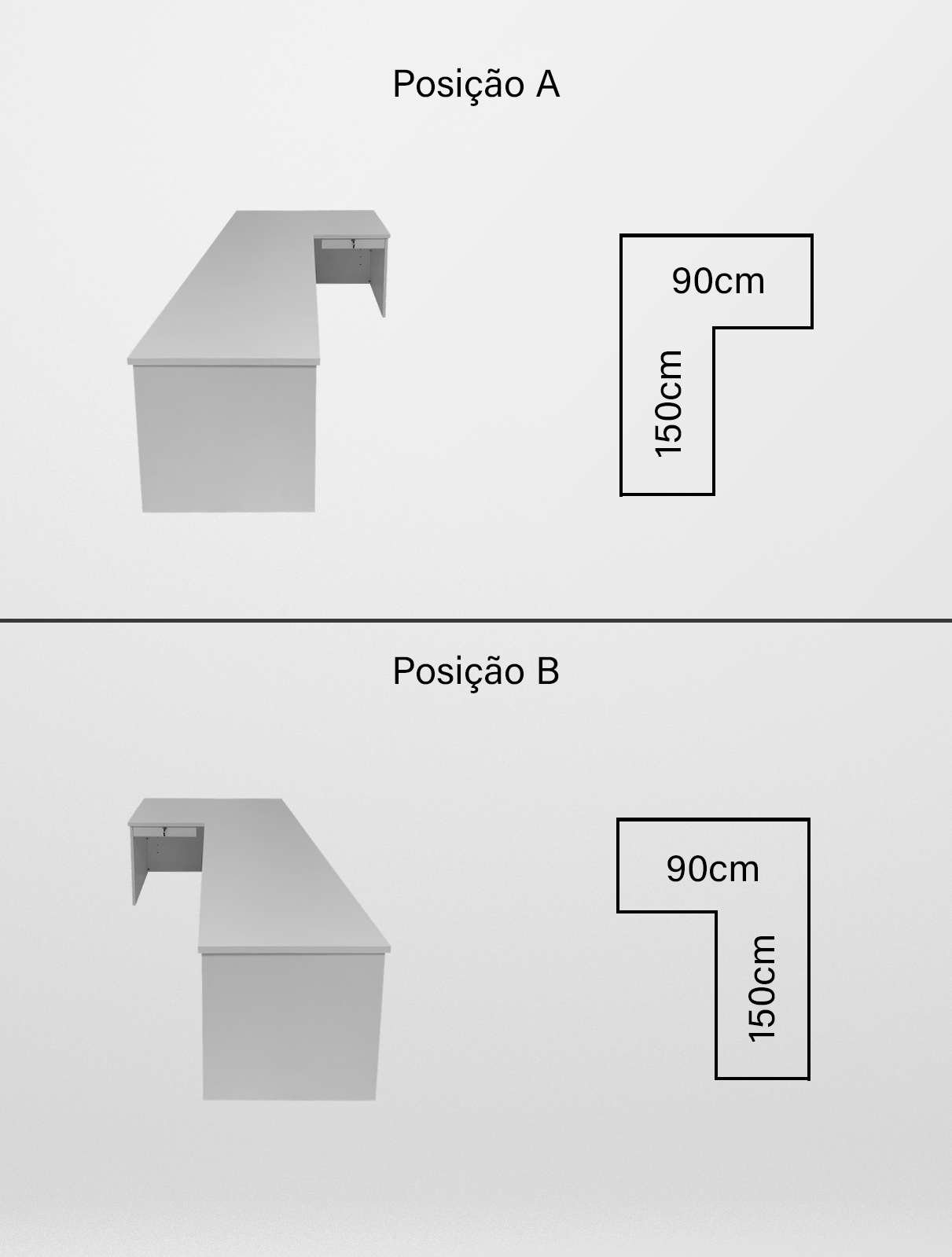 Mesa L Executiva, Mesas Em L Escritório – Petronio Movelaria - Petronio ...