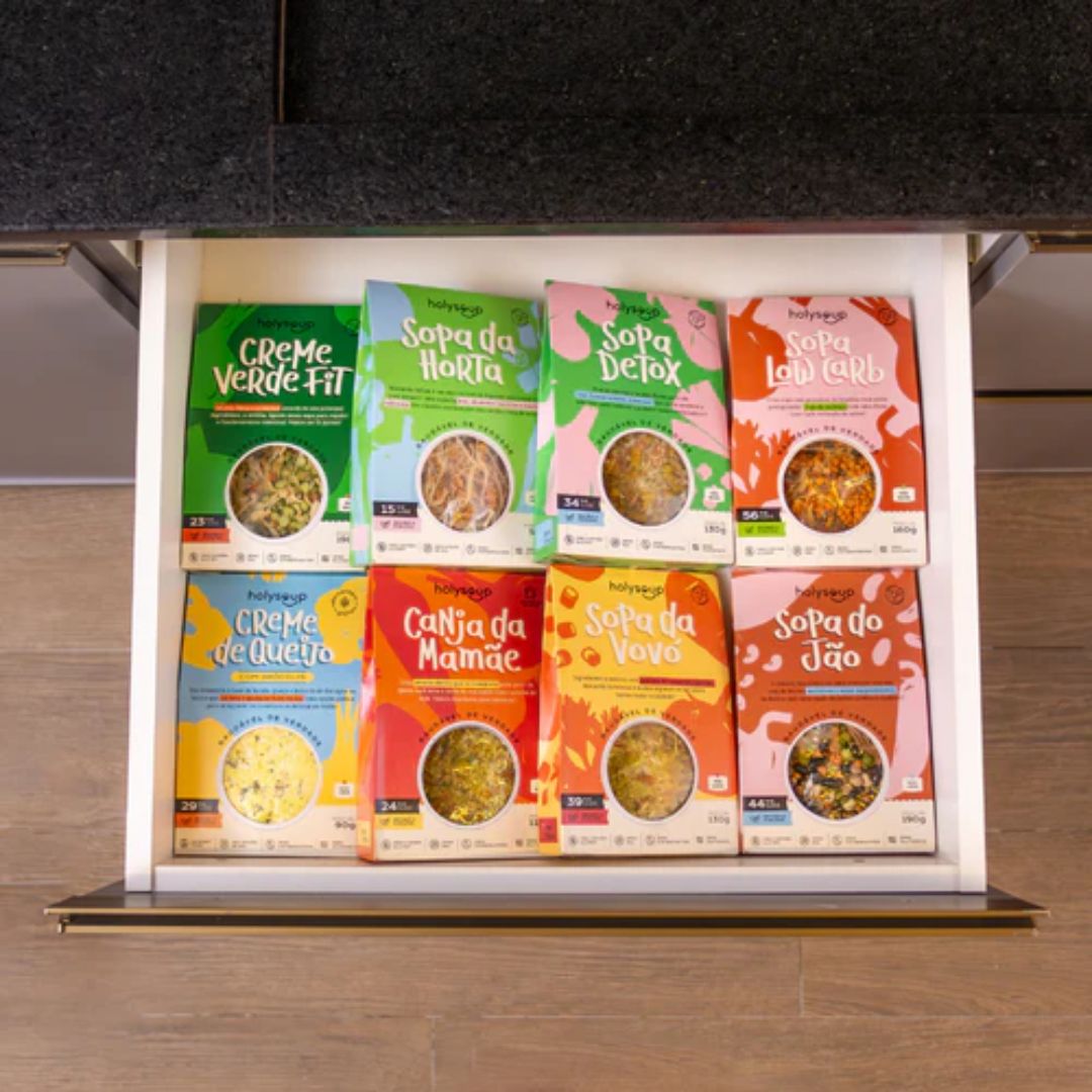 Kit Completo 8 un. Sopas Sem Glúten 100% Natural HolySoup - Meu Mercado Fit