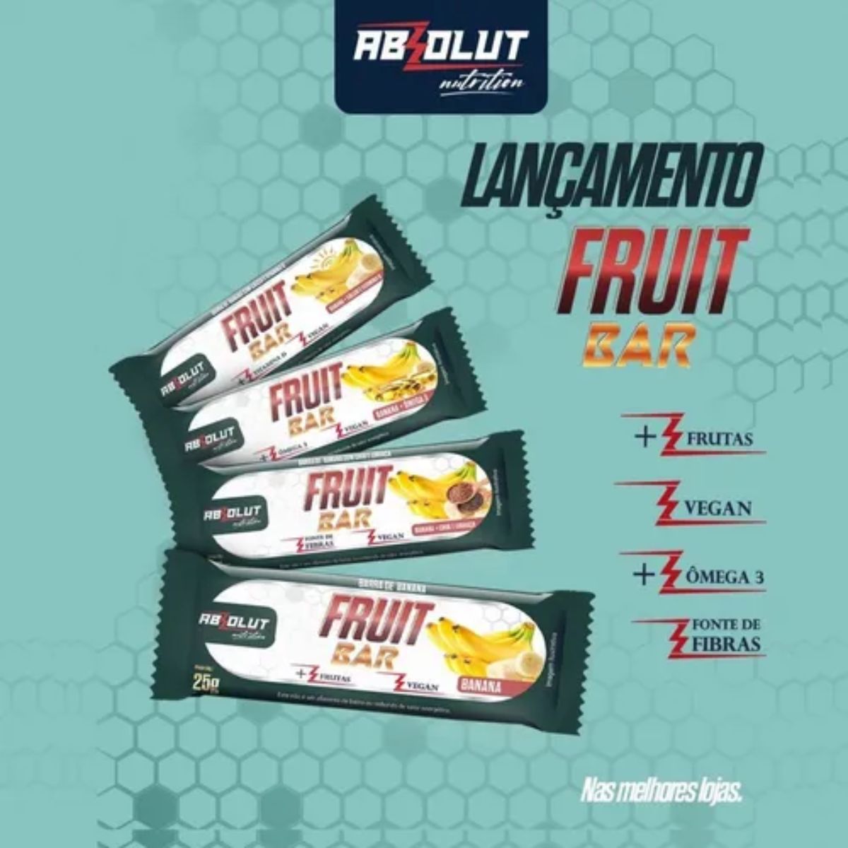 Bananinha Fruit Bar Sem Açúcar Absolut Nutrition - Caixa 12 un - Meu ...