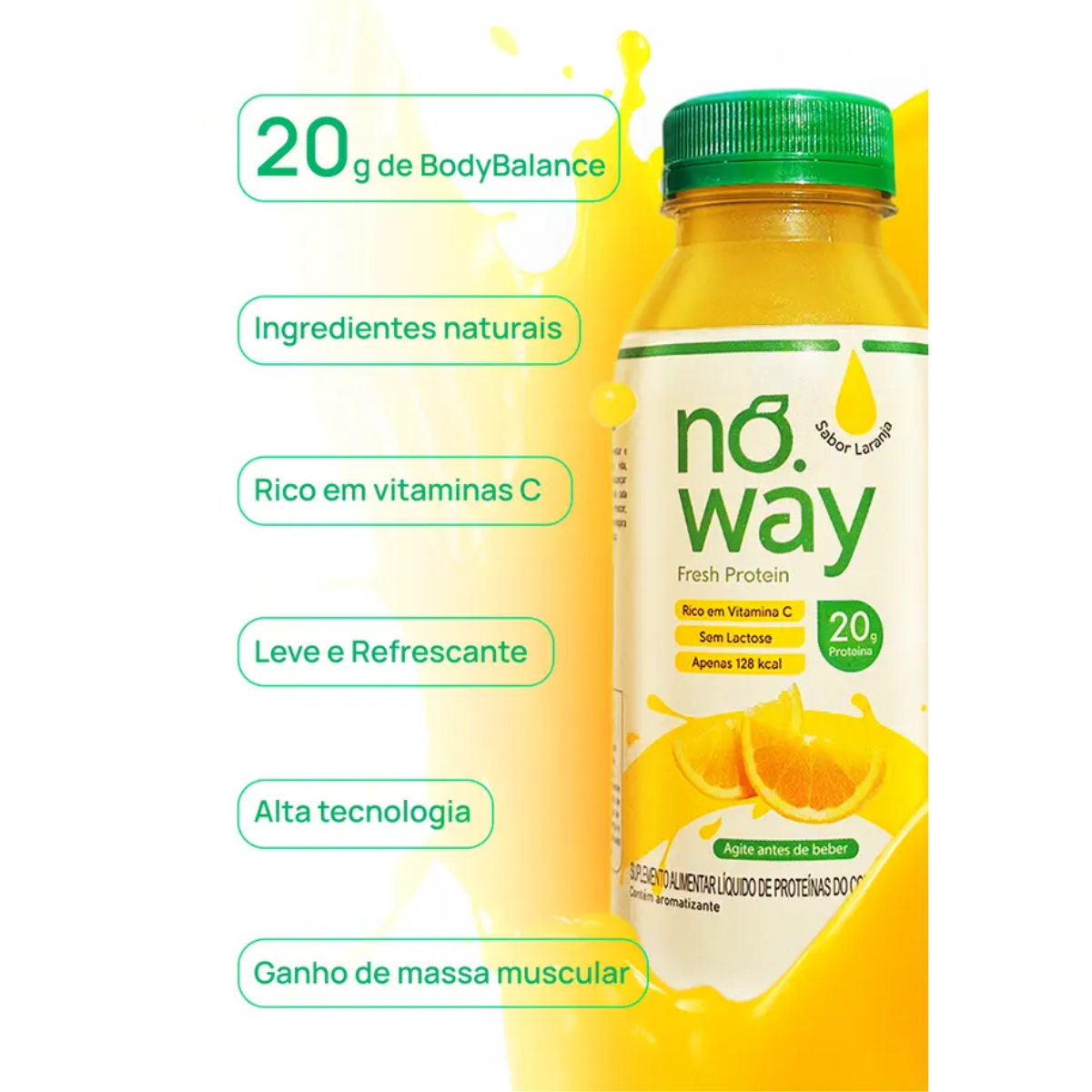 Noway Suco de Laranja 20g de Proteína Sem Açúcar - 12 unidades - Meu ...