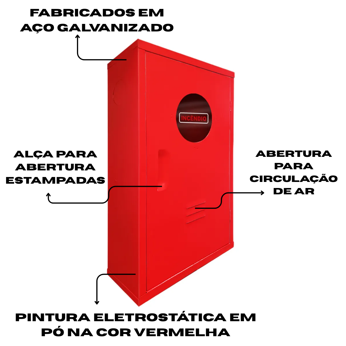 Abrigo de Hidrante 75 x 45 x 17cm - Sobrepor - Máxima - Produtos de ...