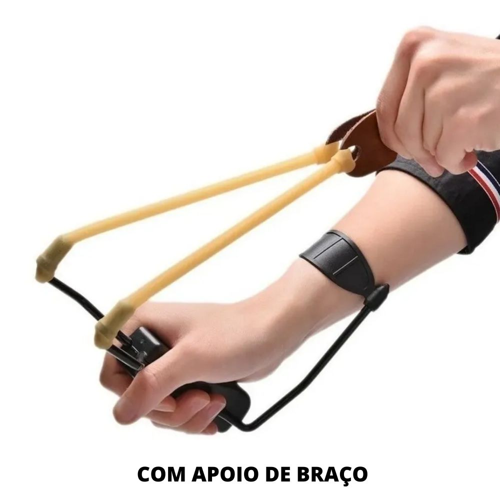 Estilingue Atiradeira Bodoque Profissional Com Apoio AZPR ...