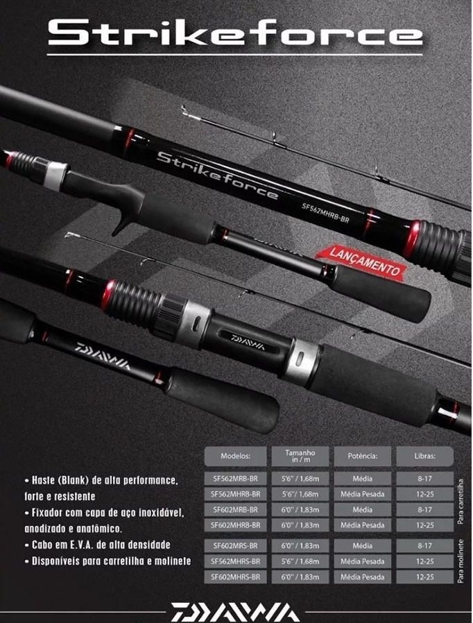 Vara Para Carrteilha Strikeforce SFC-562 1,68m 8-17lbs Daiwa ...