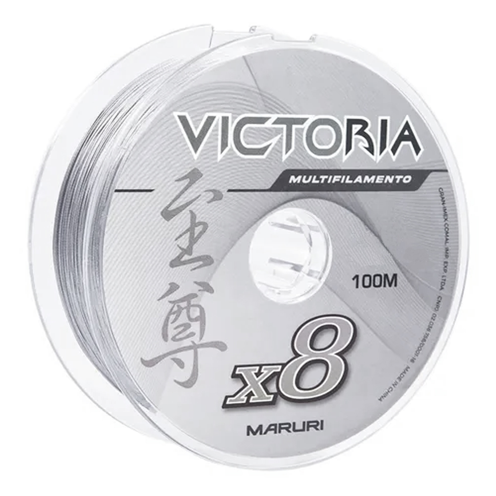 Linha Multifilamento Victoria 8X Cinza 0,14mm 17lbs 100m - Maruri - Distribuidora de Pesca