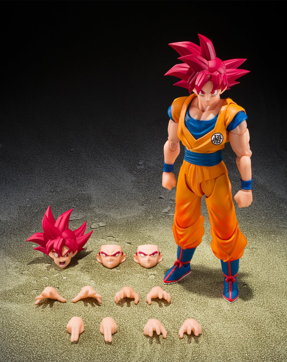 Goku Super Saiyan Red SH Figuarts (God Aura) - Blister Toys - Action ...