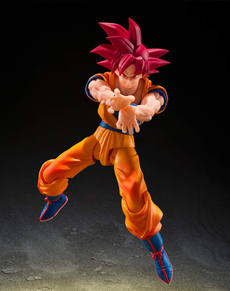 Goku Super Saiyan Red SH Figuarts (God Aura) - Blister Toys - Action ...