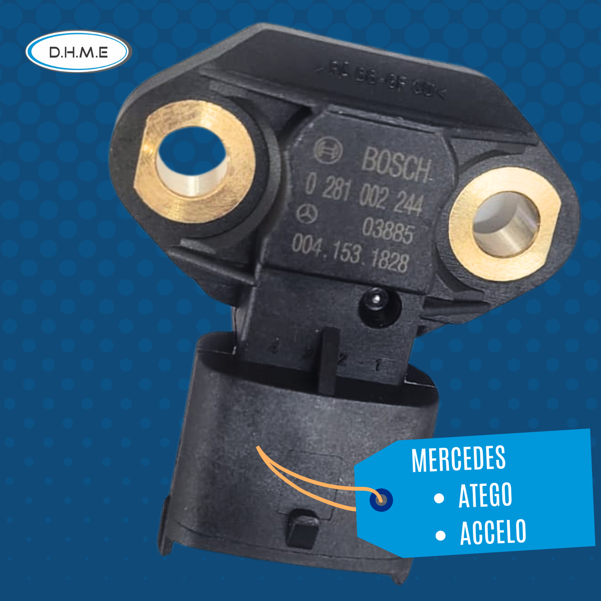 Sensor Map Mercedes Atego 1418 1315 1518 4 Pinos 0281002244 - D.H.M.E ...