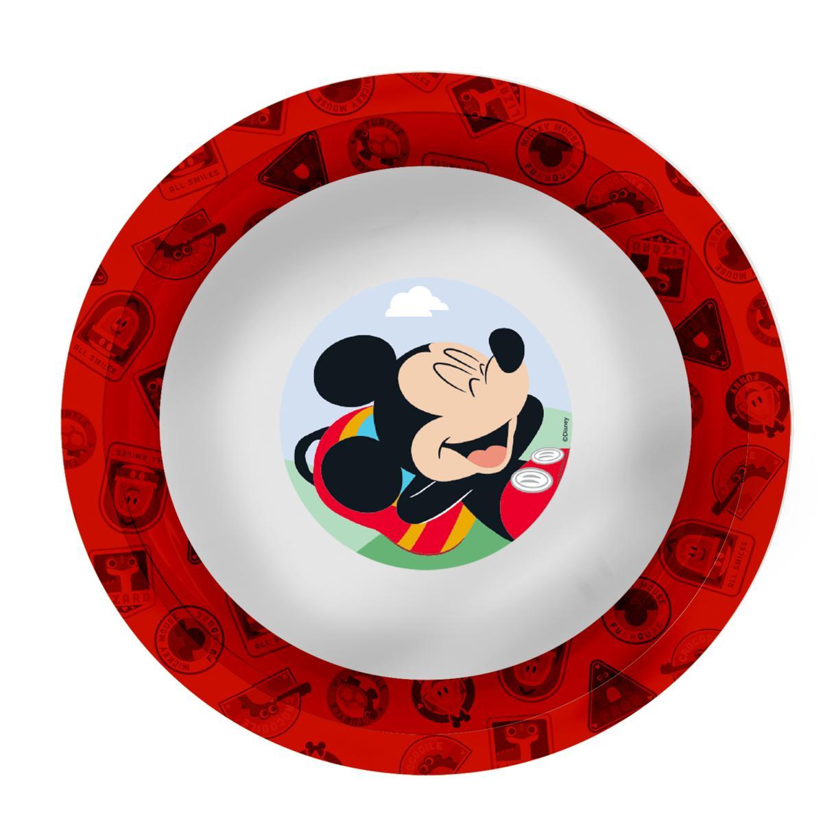 Kit Refeição Infantil Mickey Mouse Disney 3 Peças Prato, Tigela e Copo ...