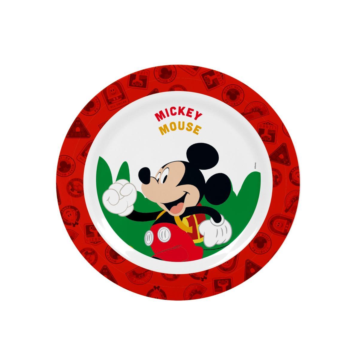 Kit Refeição Infantil Mickey Mouse Disney 3 Peças Prato, Tigela e Copo ...