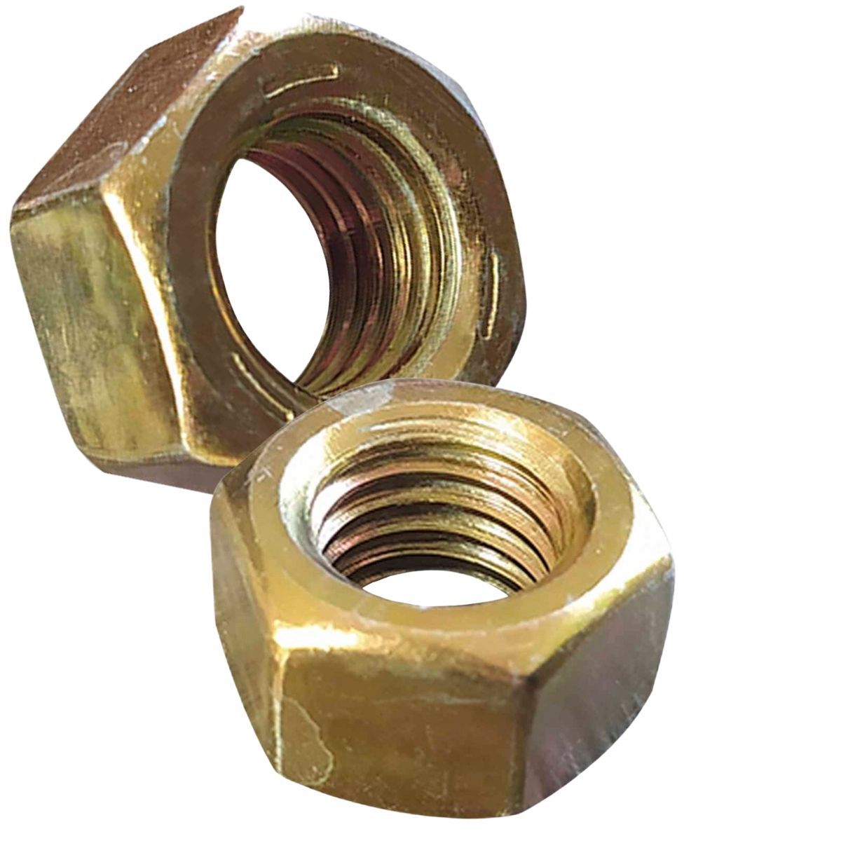 Porca Sextavada Ferro Bicromatizada Polegada Rosca Grossa UNC ...