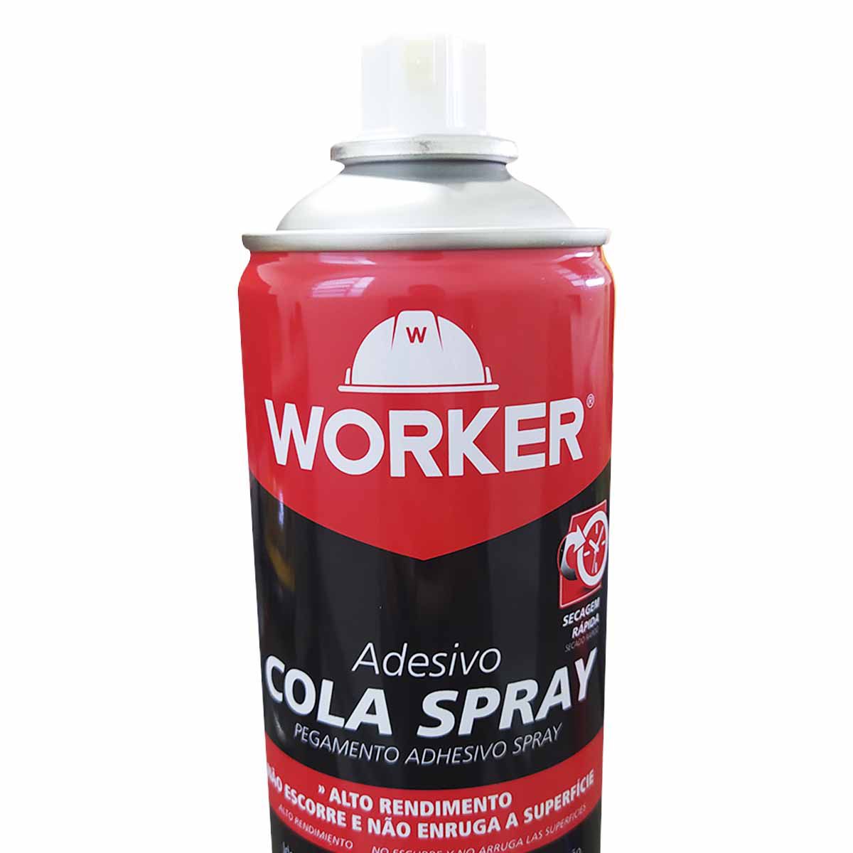 Adesivo Cola Spray de Contato Reposicionável 500ml WORKER - Parafusos e ...