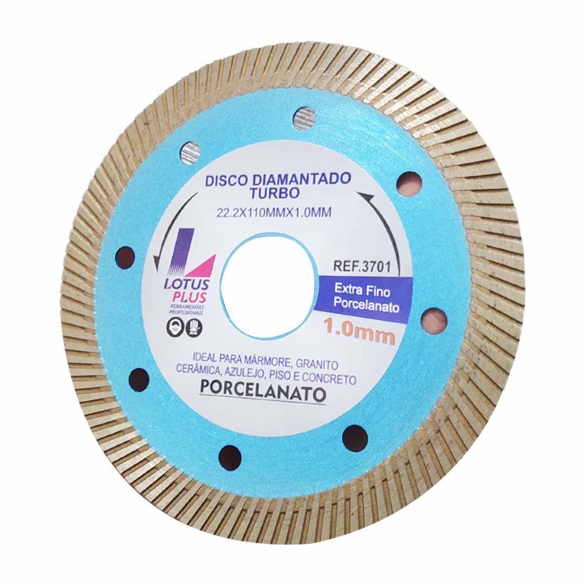 Disco Diamantado Turbo Porcelanato 115 mm Extra Fino LOTUS - Parafusos ...