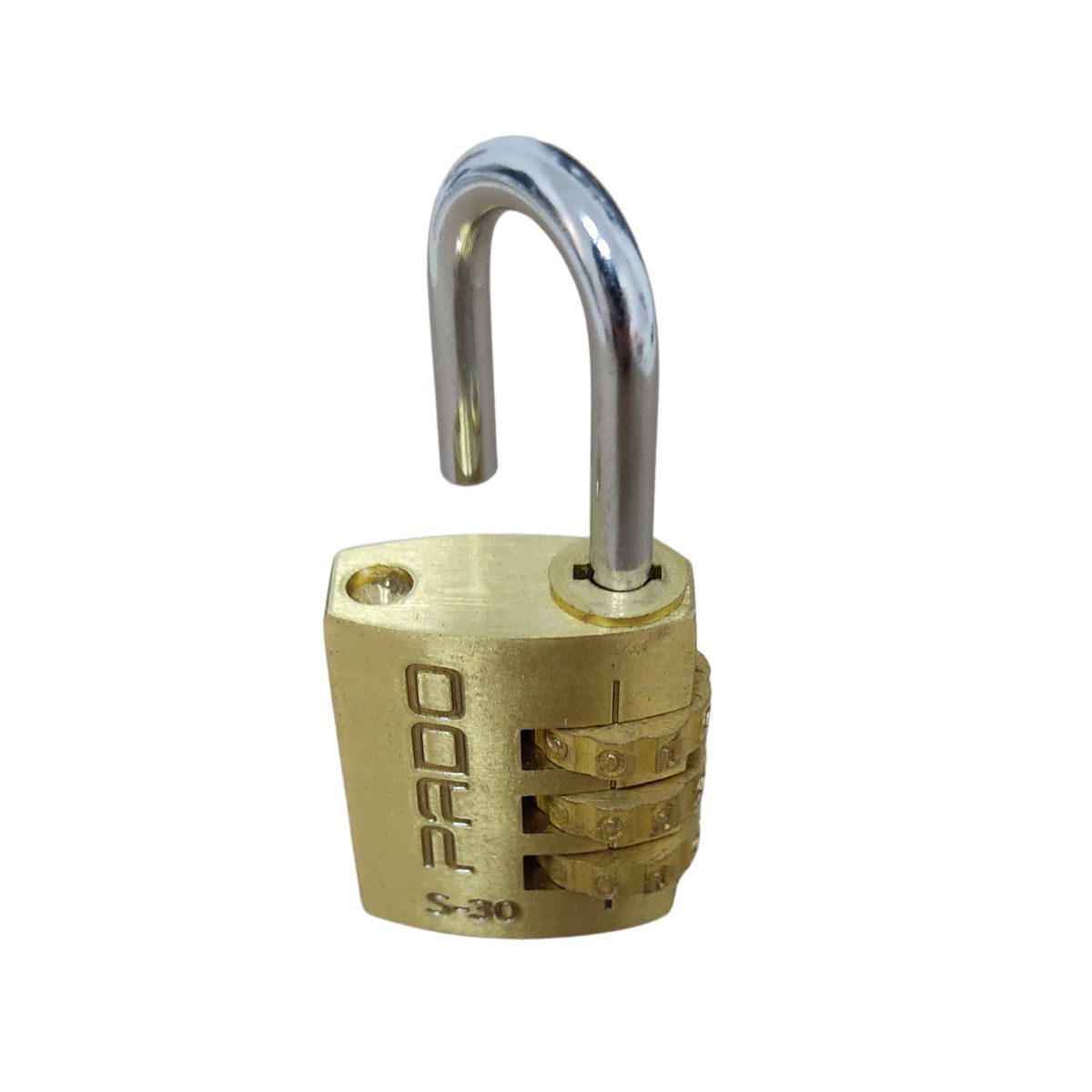 Cadeado Com Segredo de Latão 3 Dígitos PADO - Parafusos e Ferramentas ...