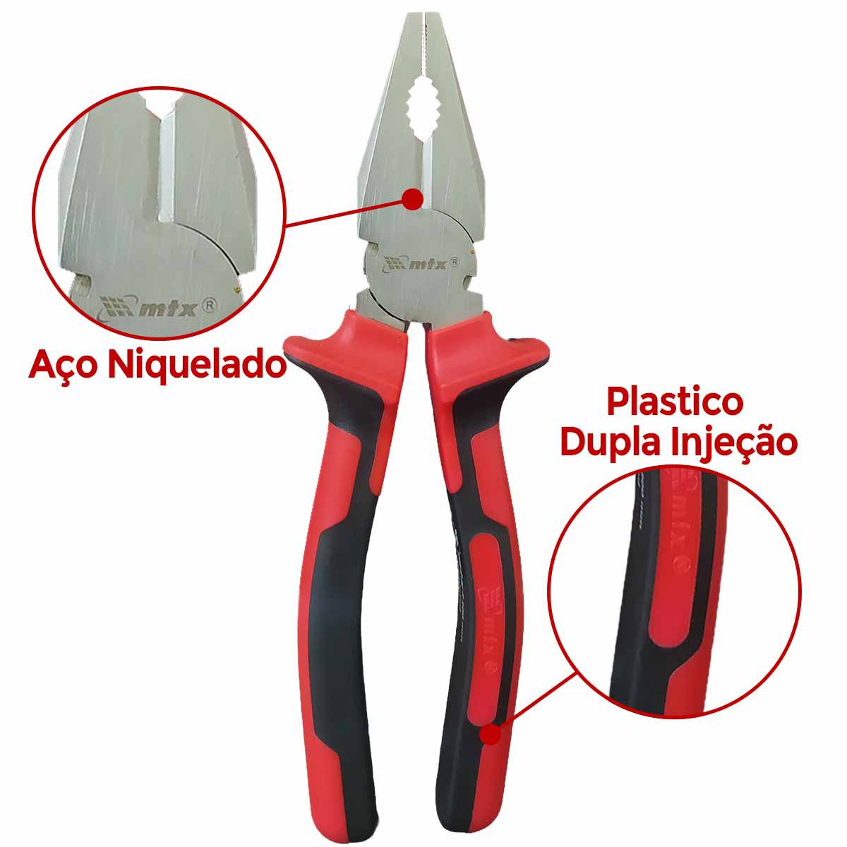 Alicate Universal Corte Isolado 8" Polegadas MTX - Parafusos e Ferramentas Especiais