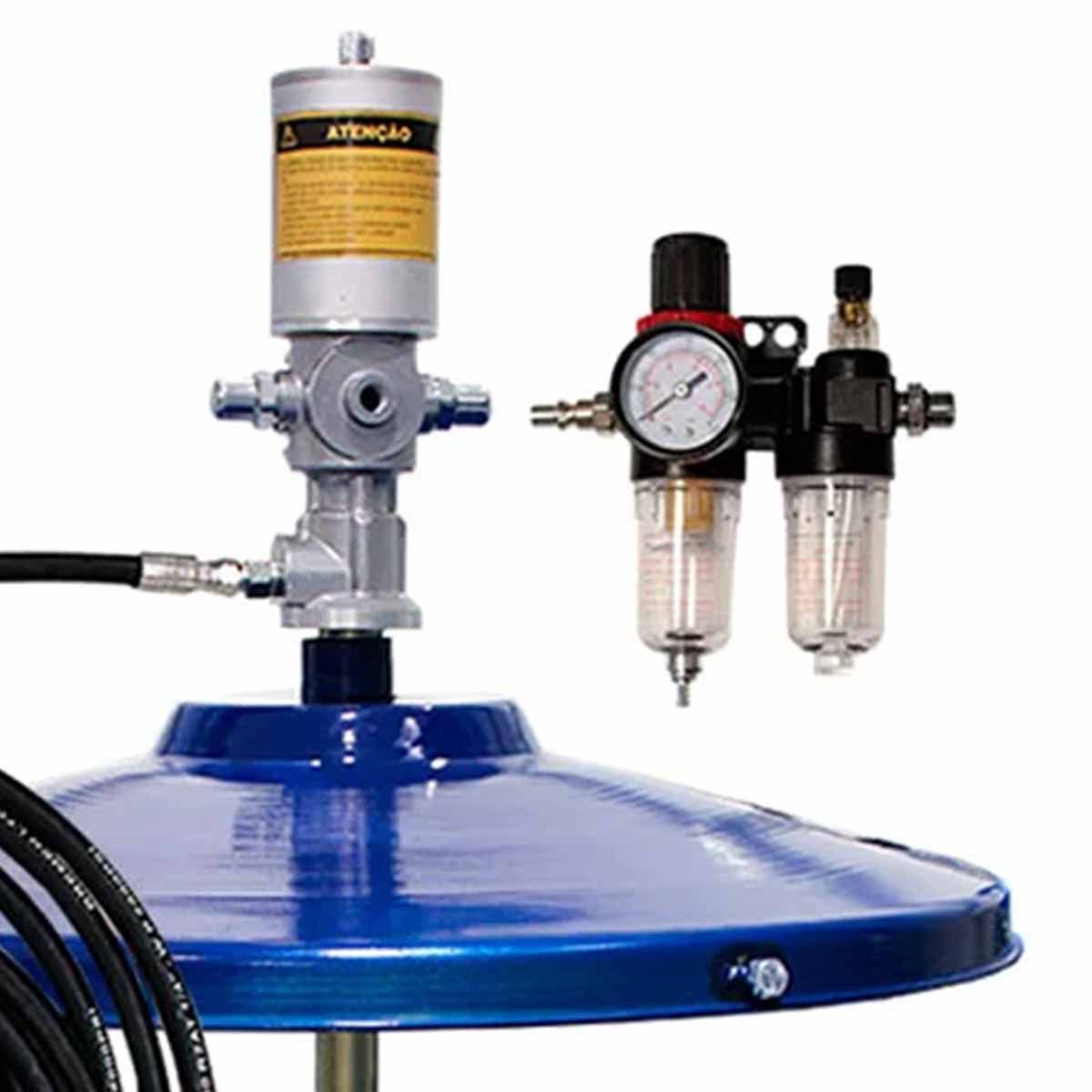 Bomba Propulsora de Graxa Pneumática 200KG BREMEN - Parafusos e ...
