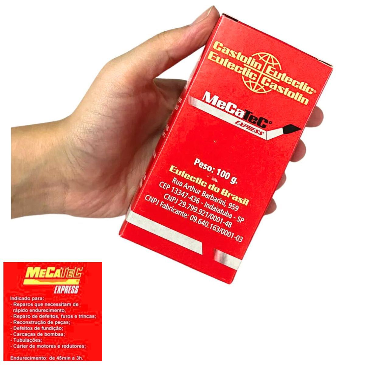 Pasta Mecatec Express 100g Solda a Frio Castolin Eutectic - Parafusos e Ferramentas Especiais