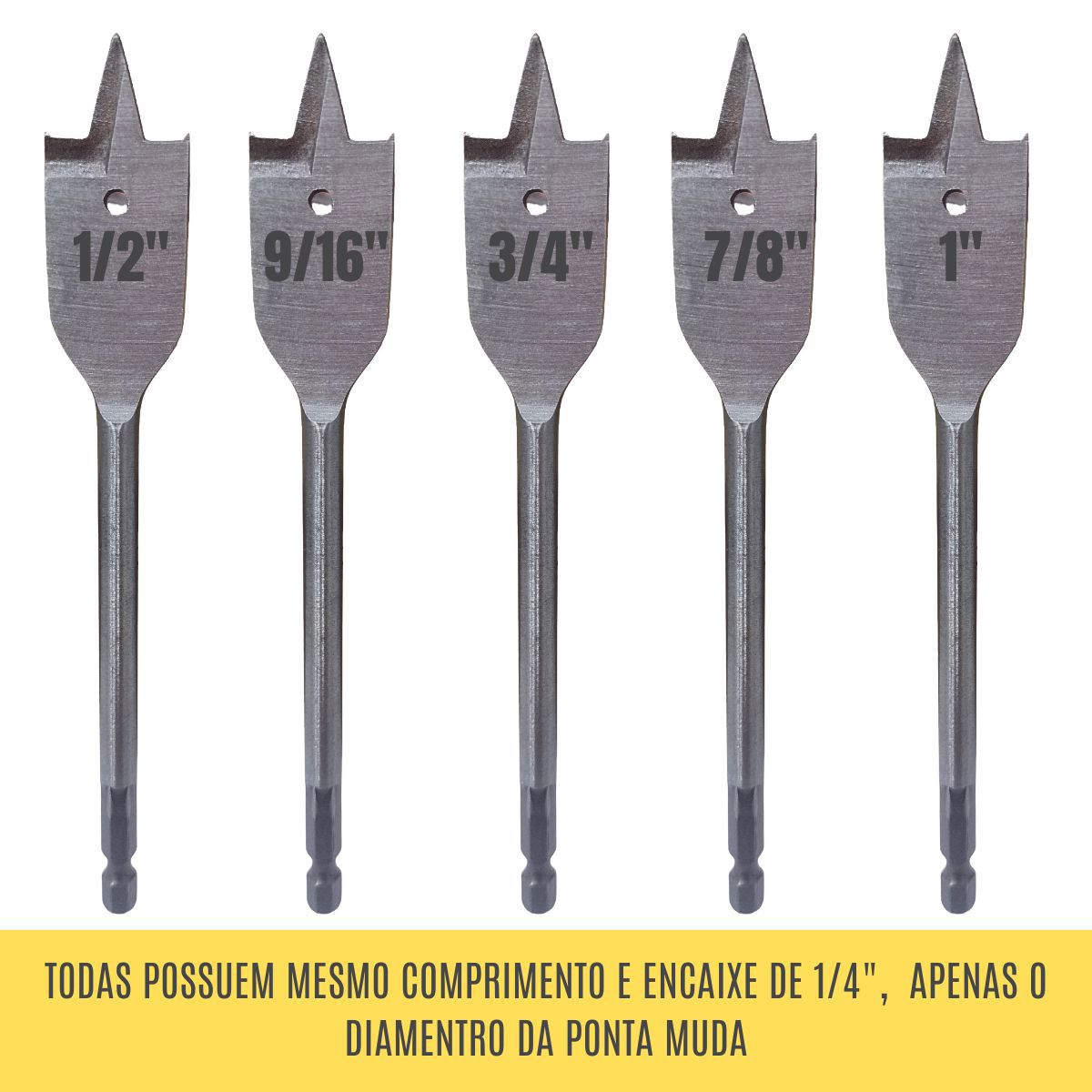 Broca Ponta Chata Para Madeira 150mm Aço TRAMONTINA MASTER - Parafusos ...