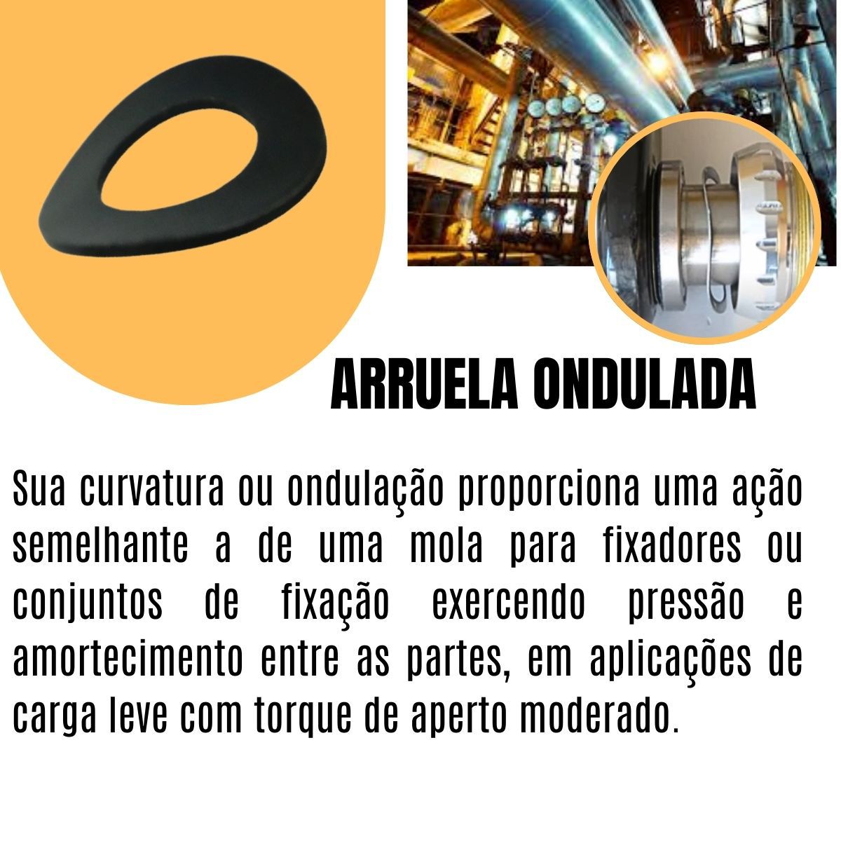 Arruela Ondulada Pressão Mola Encosto Calçamento Chapa Fina - Parafusos ...